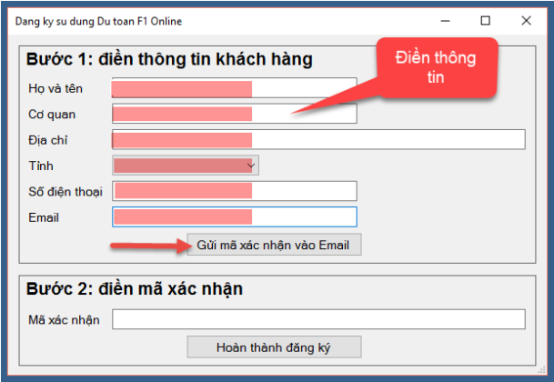 Đăng ký phần mềm Dự toán f1 trial full tính năng trong 90 ngày hoàn ...